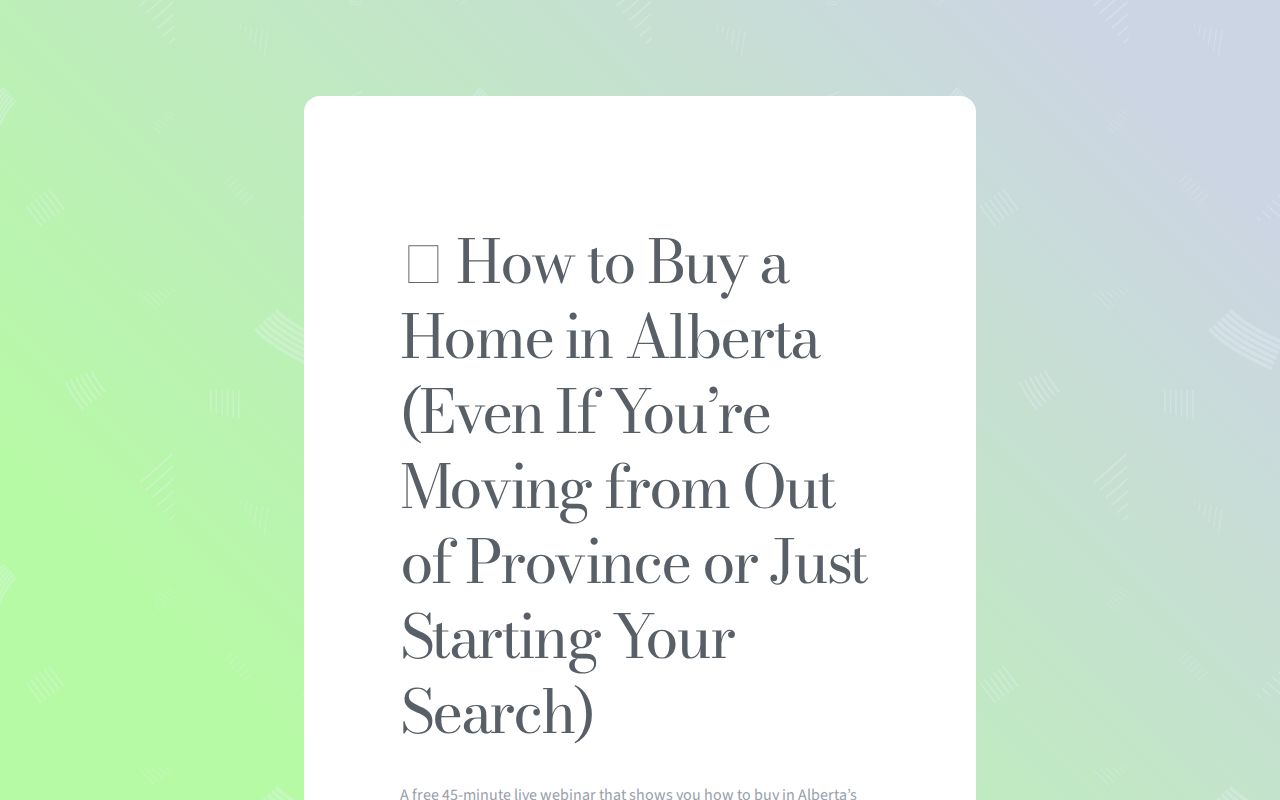 🏡 How to Buy a Home in Alberta (Even If You’re Moving from Out of ...